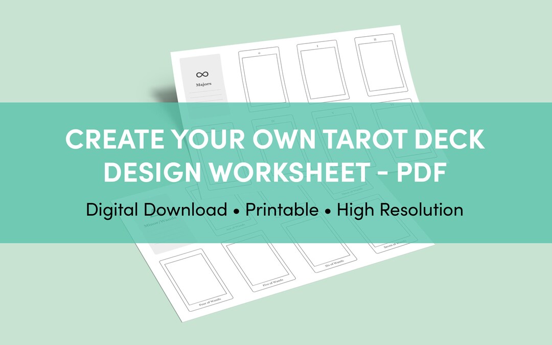 DIY Tarot Cards | Worksheet | Print at Home | Digital Download ...