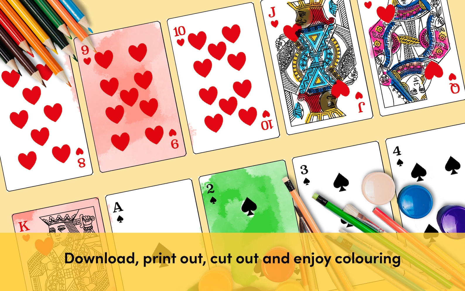 All 52 Playing Cards Full Deck | Printable | Instant Digital Download ...