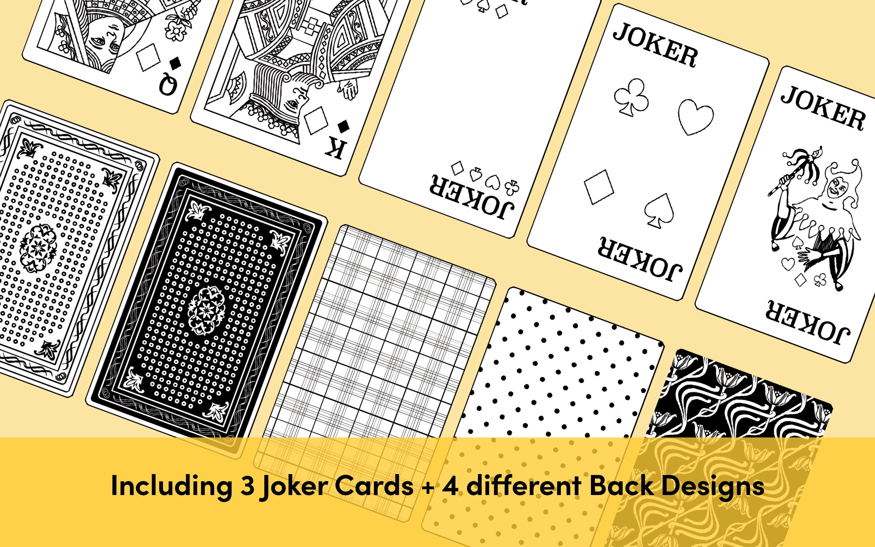 Printable Colouring Playing Cards | Instant Digital Download | PDF ...