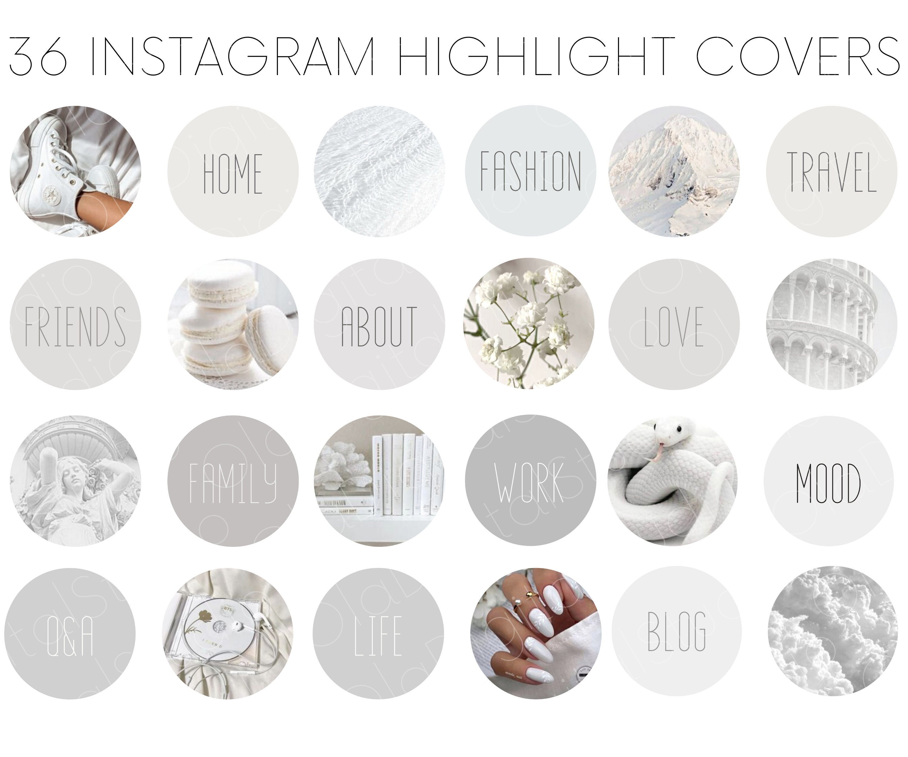 36 White Vibe Instagram Highlight Covers | Aesthetic IG Highlights ...