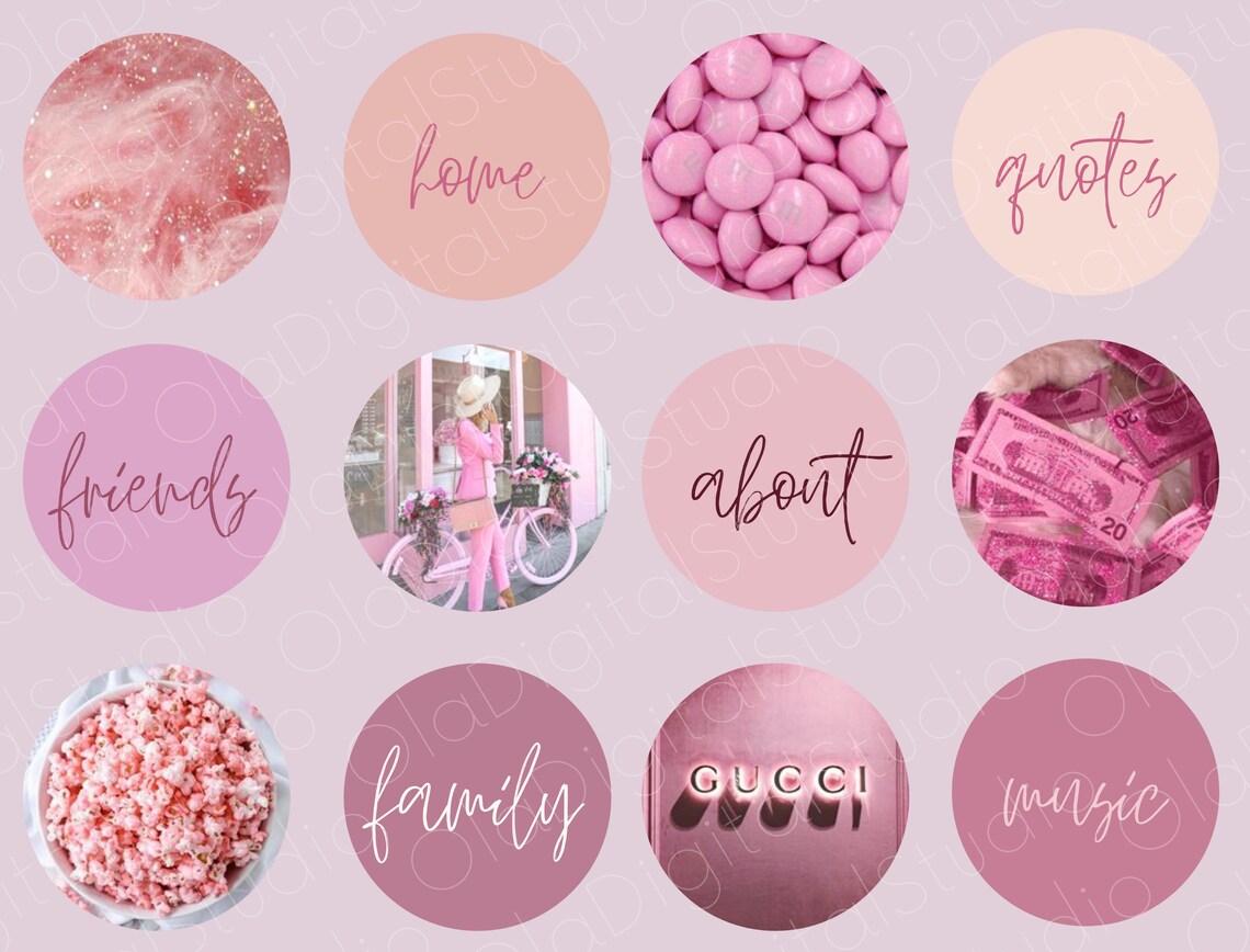 36 Pink Instagram Highlight Covers | Aesthetic IG Highlights ...