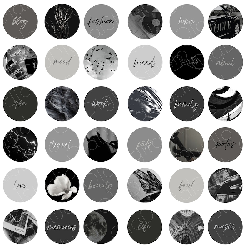 36 Black Instagram Highlight Covers | Aesthetic IG Highlights ...