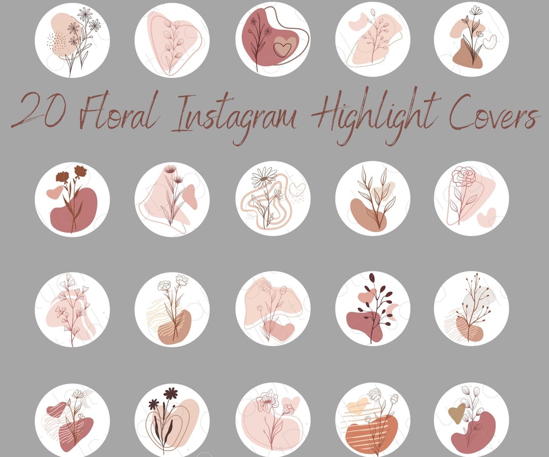 20floral Instagram Highlight Covers | Aesthetic IG Highlights ...