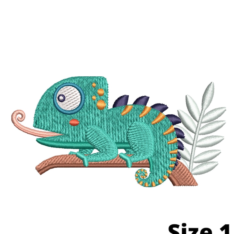 Chameleon Embroidery - Etsy