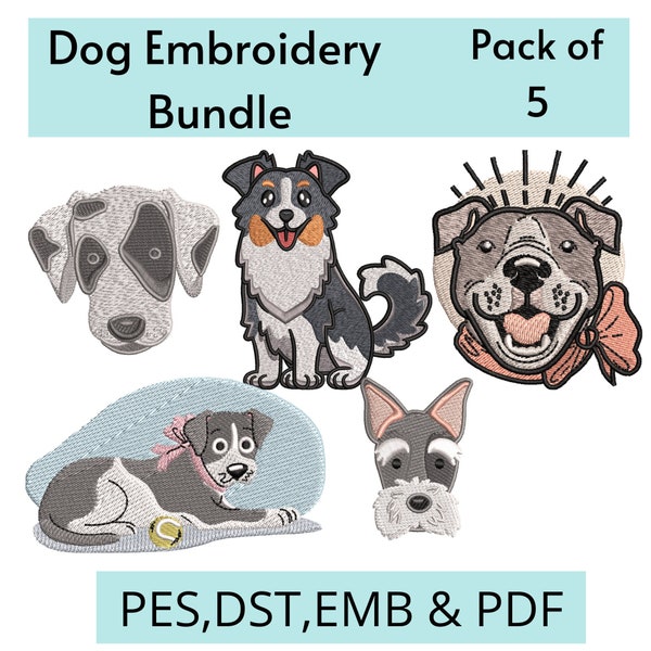 Dog Embroidery - Etsy