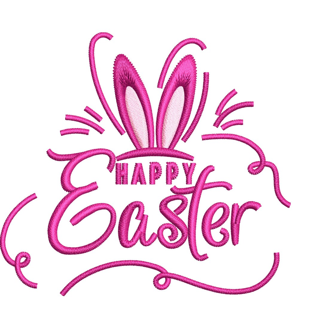 Happy Easter Bunny Embroidery Design, Easter Embroidery Pattern ...