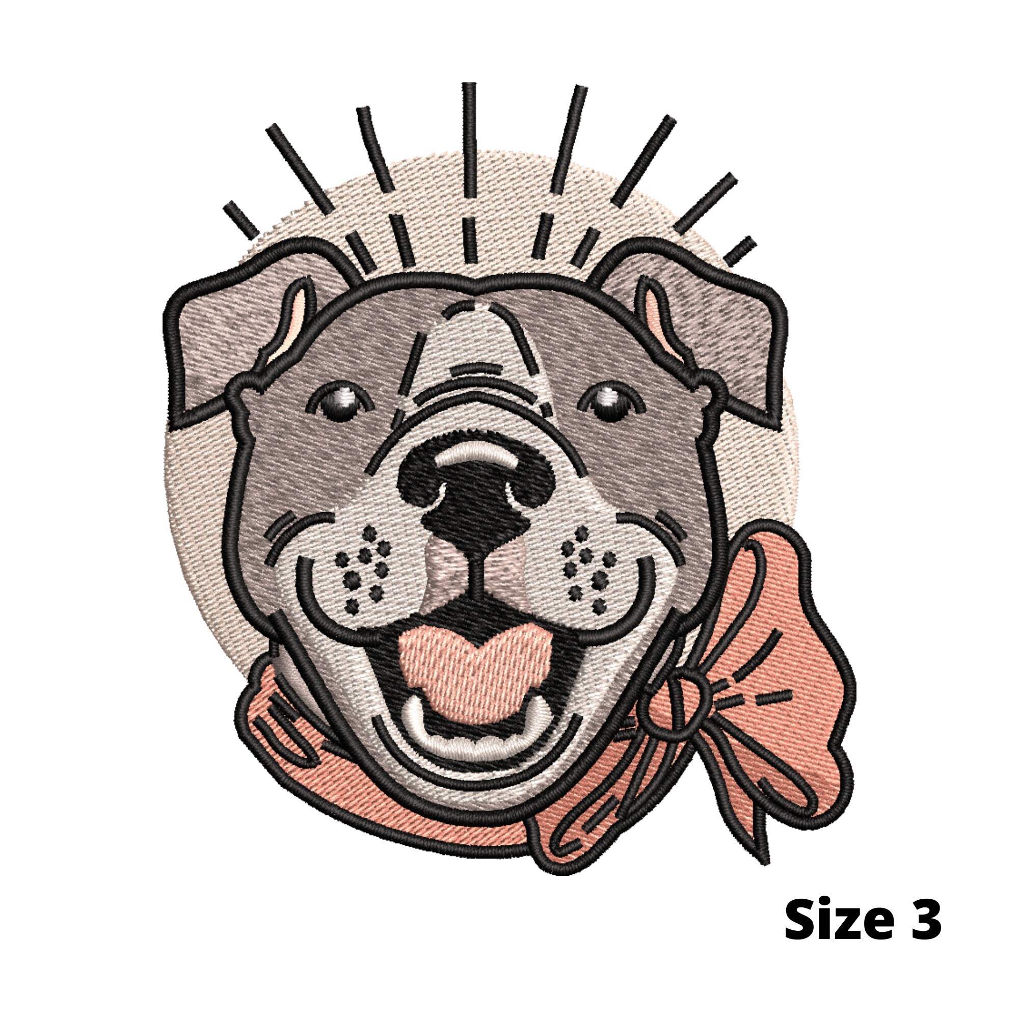 Bulldog Embroidery Design, Bulldog Machine Embroidery Pattern, Pet ...