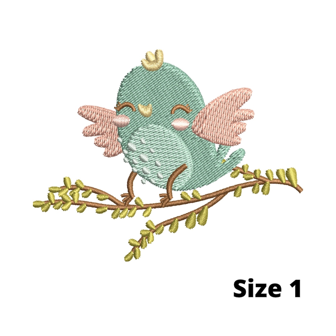 Bird Embroidery Design Pattern, Little Spring Bird Embroidery, Bird and ...
