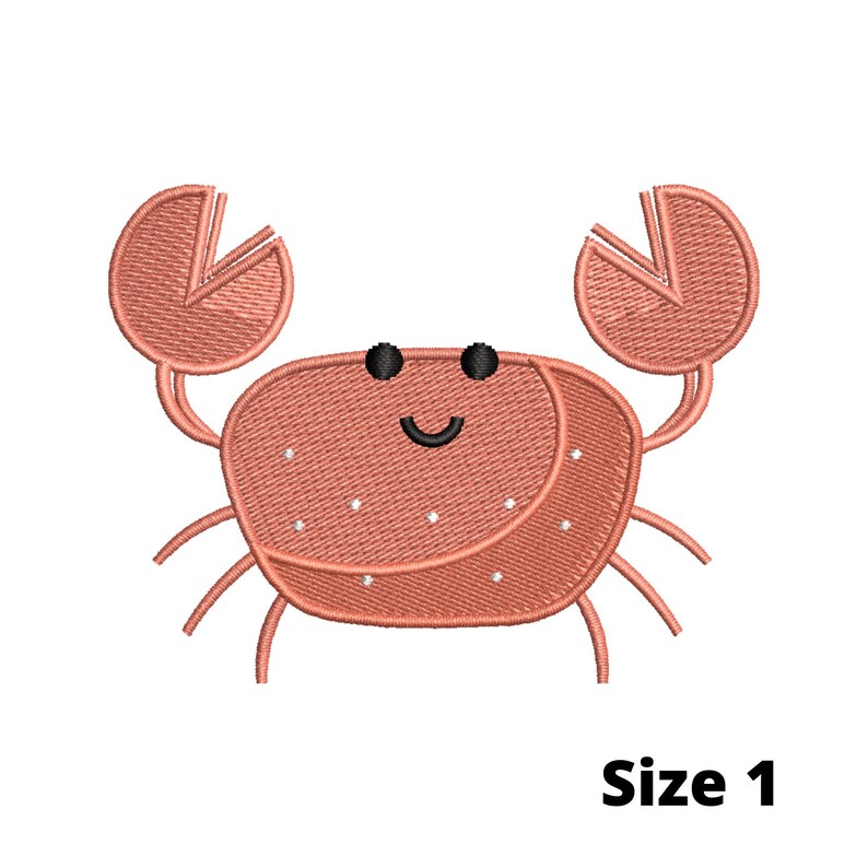 Baby Crab Embroidery Design, Sea Animal Machine Embroidery (instant ...
