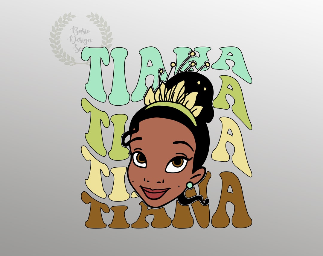 Retro Tianaa Colored Svg Svg for Cricut Png Princess Wavy - Etsy