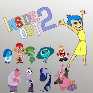 Inside Out 2 Svg Characters and Faces Bundle SVG PNG, It's Okay to Feel ...