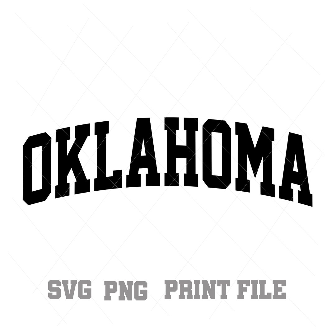 Oklahoma SVG PNG, Commercial Use, Text Clip Art, Print File, Instant ...