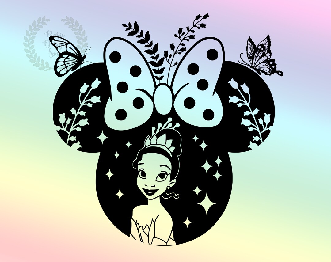 Tianaa in Nature Svg, Princess Mouse Head Svg, Cricut, Instant Download ...