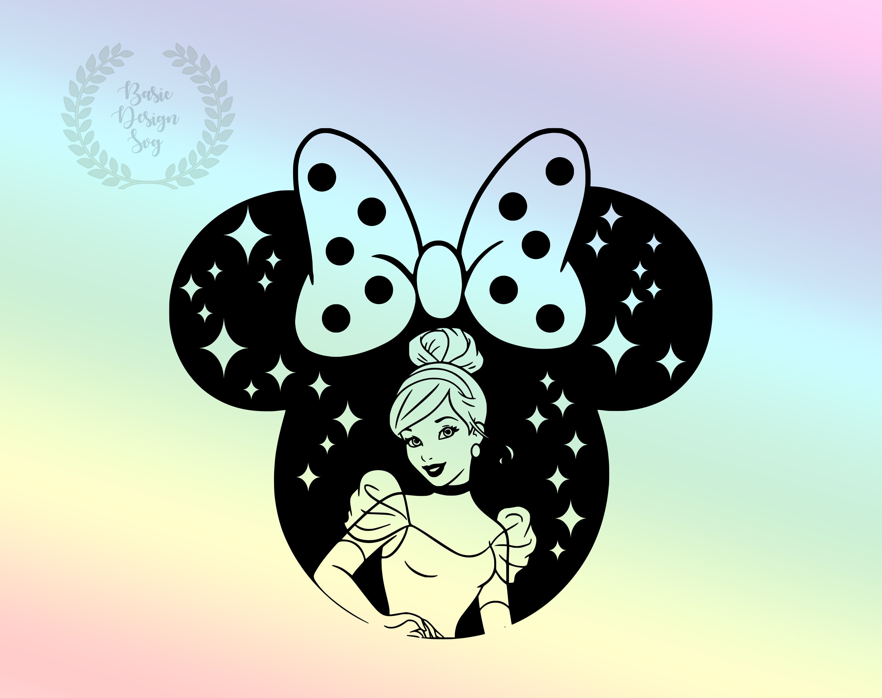 Princess Svg Princess Mouse Head Designs Birthday Girl SVG - Etsy