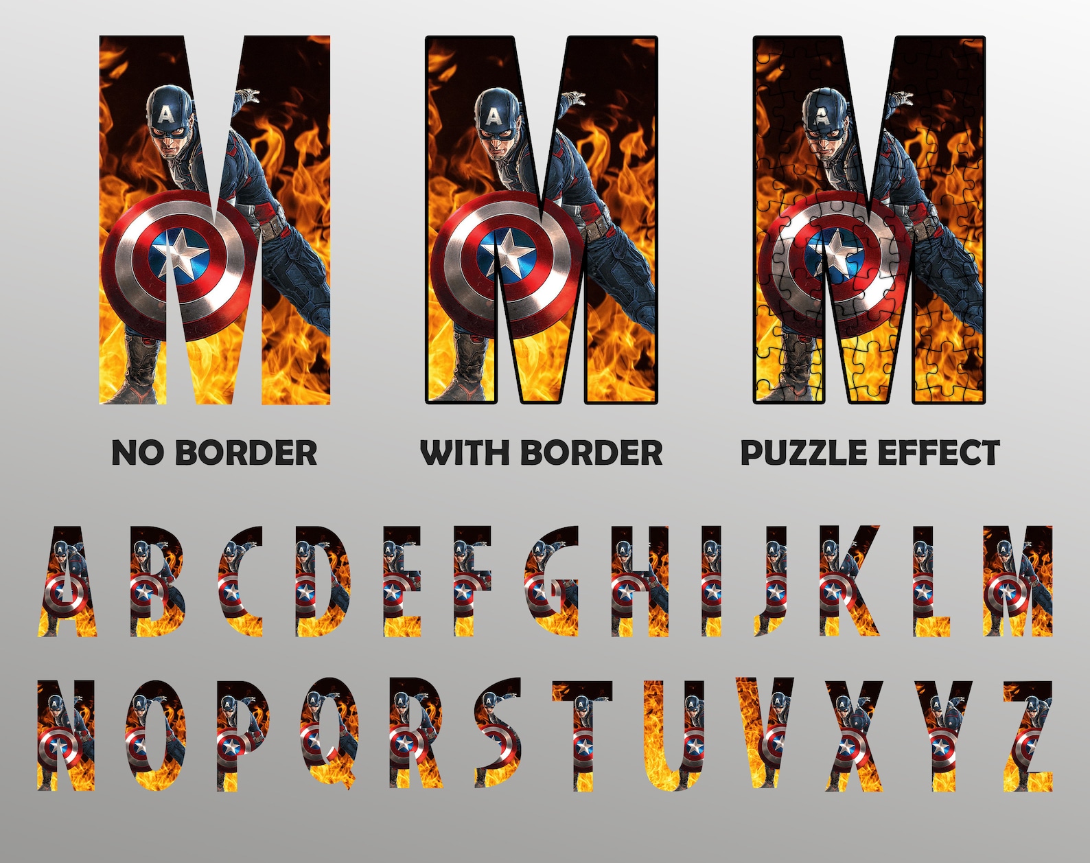 Super Hero Alphabet Font Png Bundle, Superhero Letter Font Clipart ...