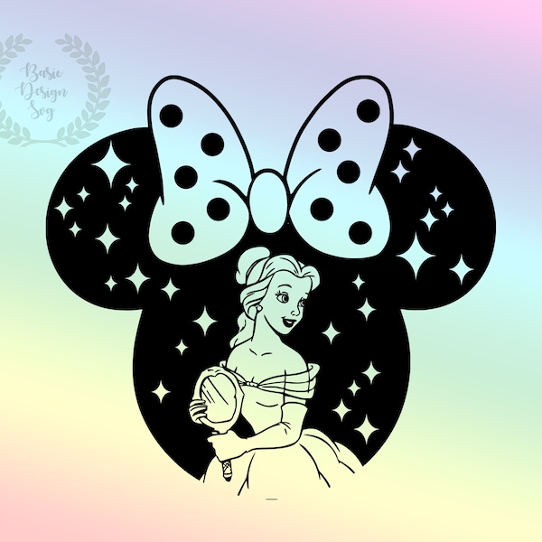 Princess Belle Svg - Etsy UK