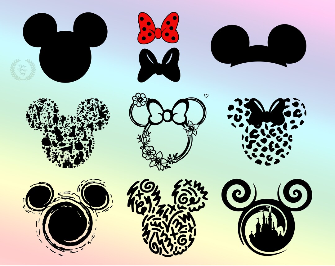 Mouse Head Bundle SVG, Instant Download, Clipart, Cut File, Svg for ...