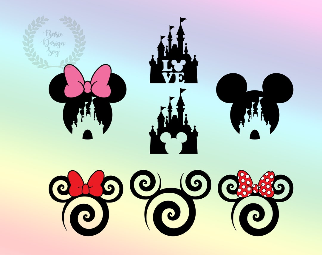 Mouse Head Bundle Svg Png, Layered by Color, Instant Download, Clipart ...