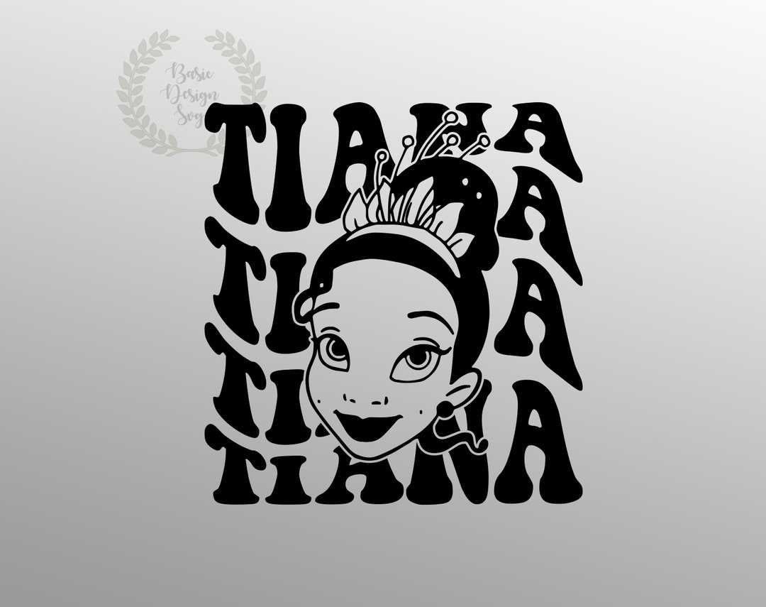 Retro Tianaa Svg, Svg for Cricut, Princess Wavy Text Designs, Cut File ...