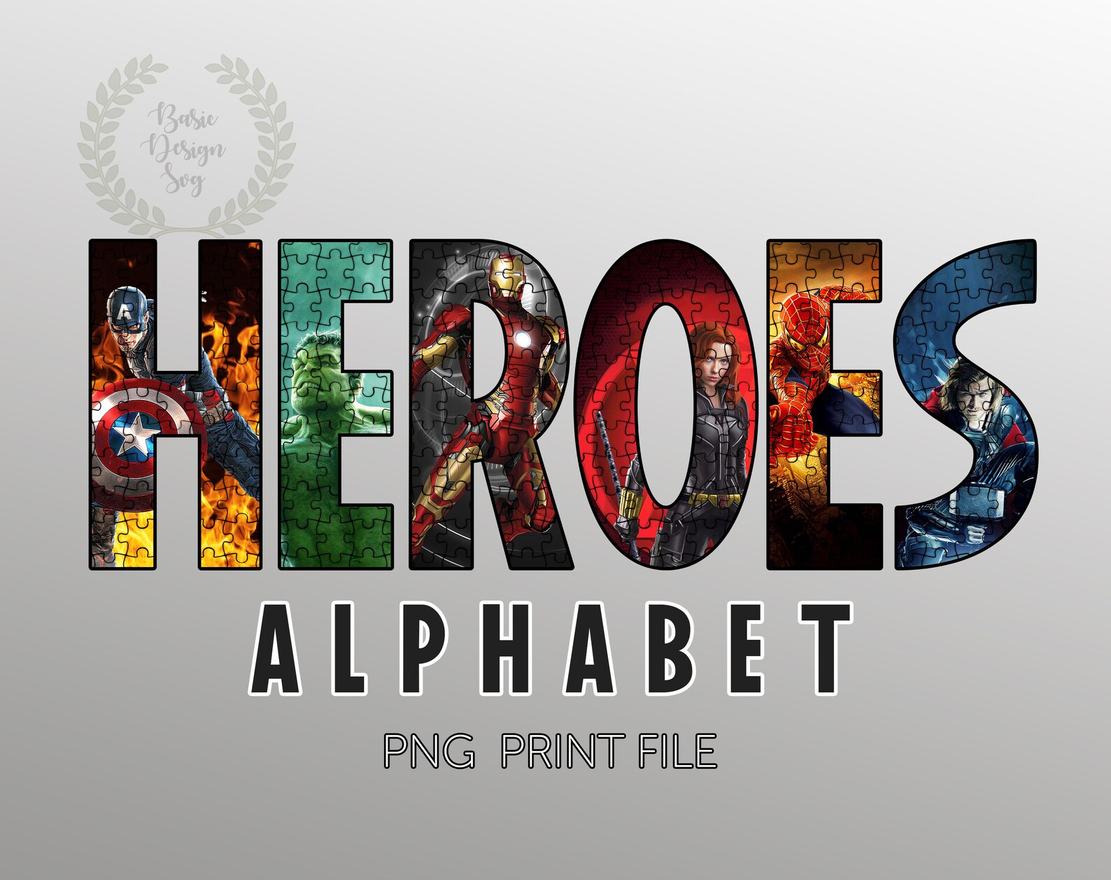 Super Hero Alphabet Font Png Bundle Superhero Letter Font - Etsy