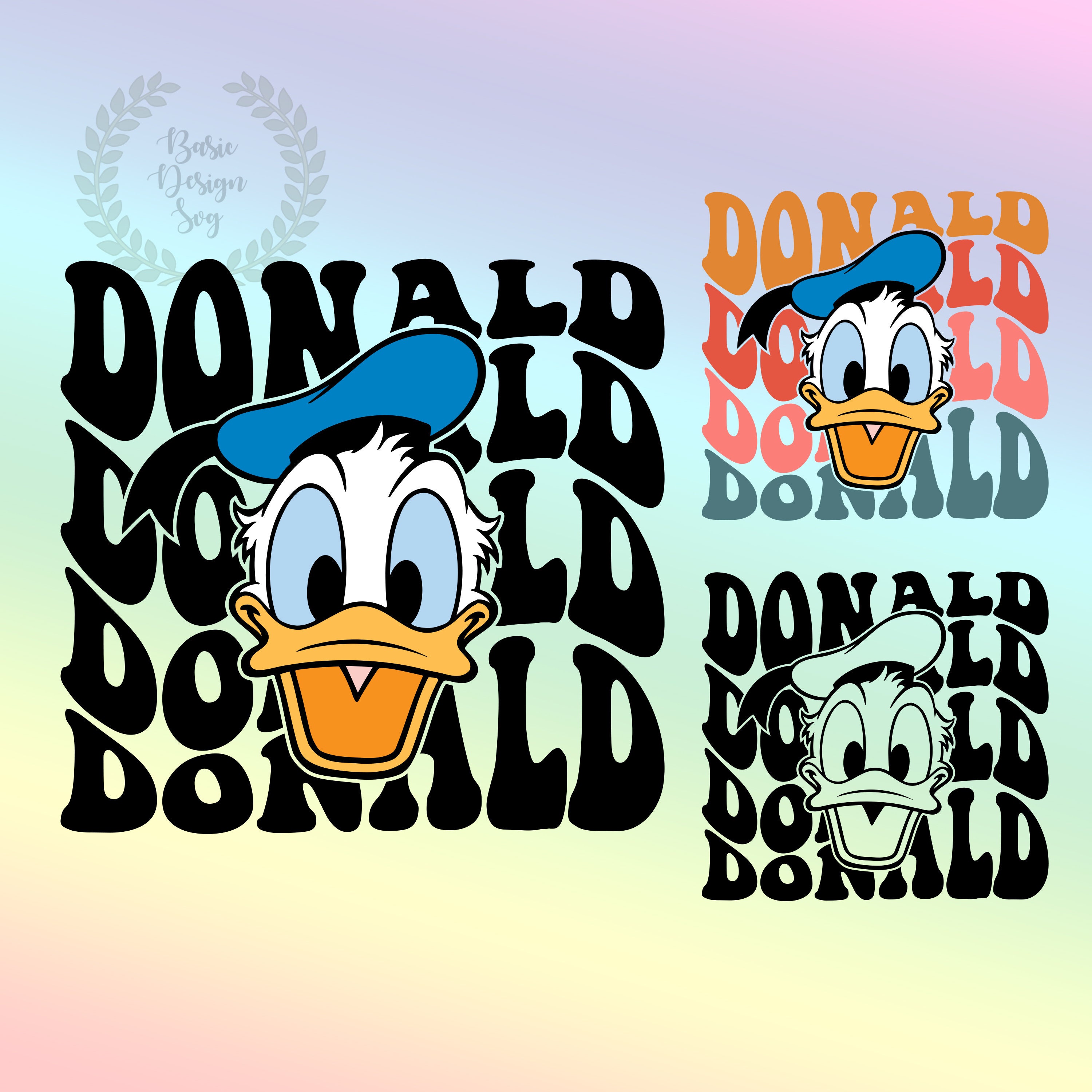 Wavy Donald Svg Png Cricut, Retro Family Trip Svg Png, Cricut, Layered ...