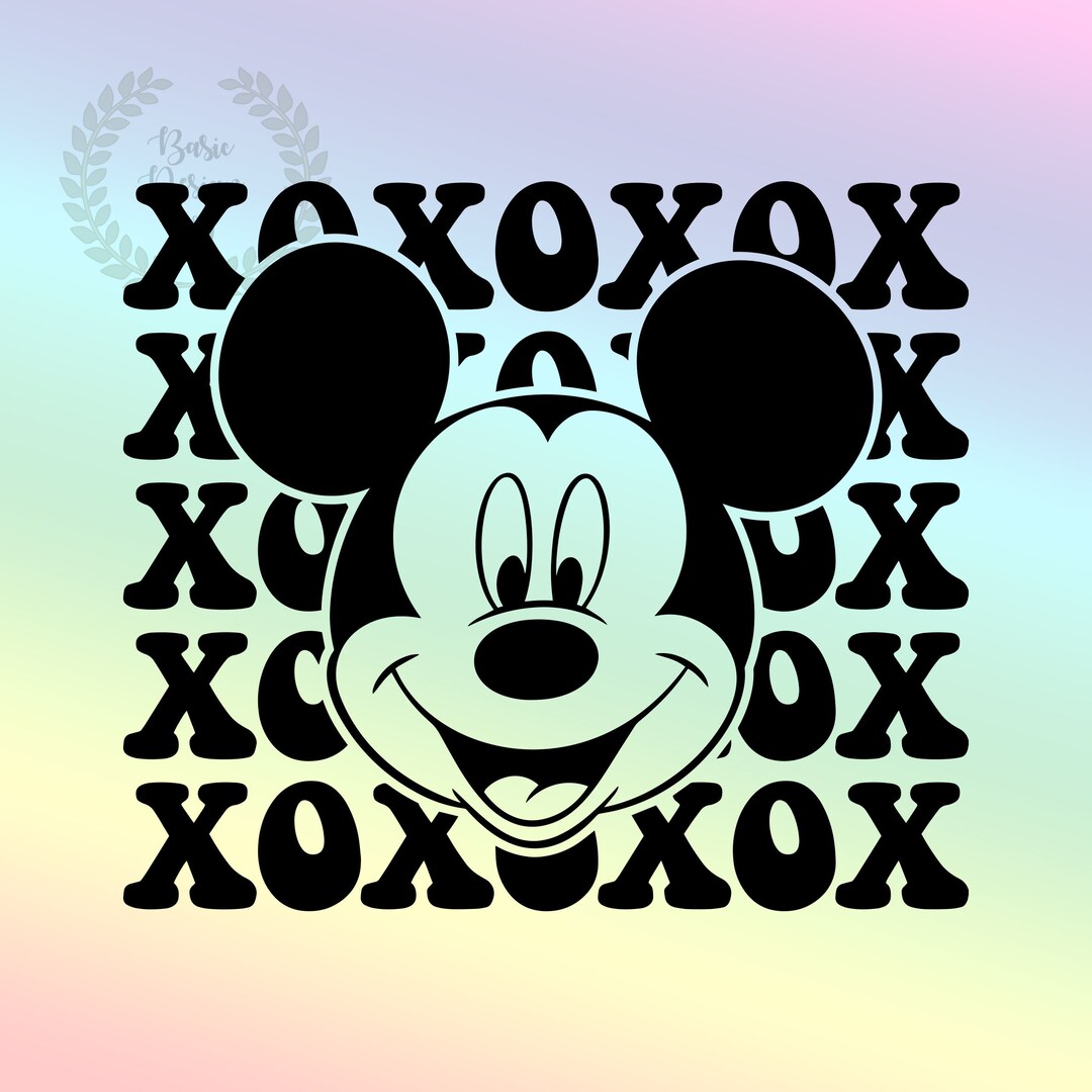 Wavy XOXOXOX Mickeyy Svg Png, Cricut, Instant Download, Cut File ...