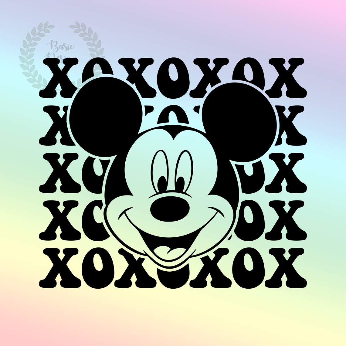Wavy XOXOXOX Mickeyy Svg Png, Cricut, Instant Download, Cut File ...