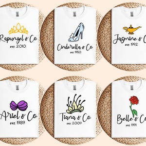 Princess Bundle SVG PNG, Princesses and Co Est Design, Girls Trip Shirt ...
