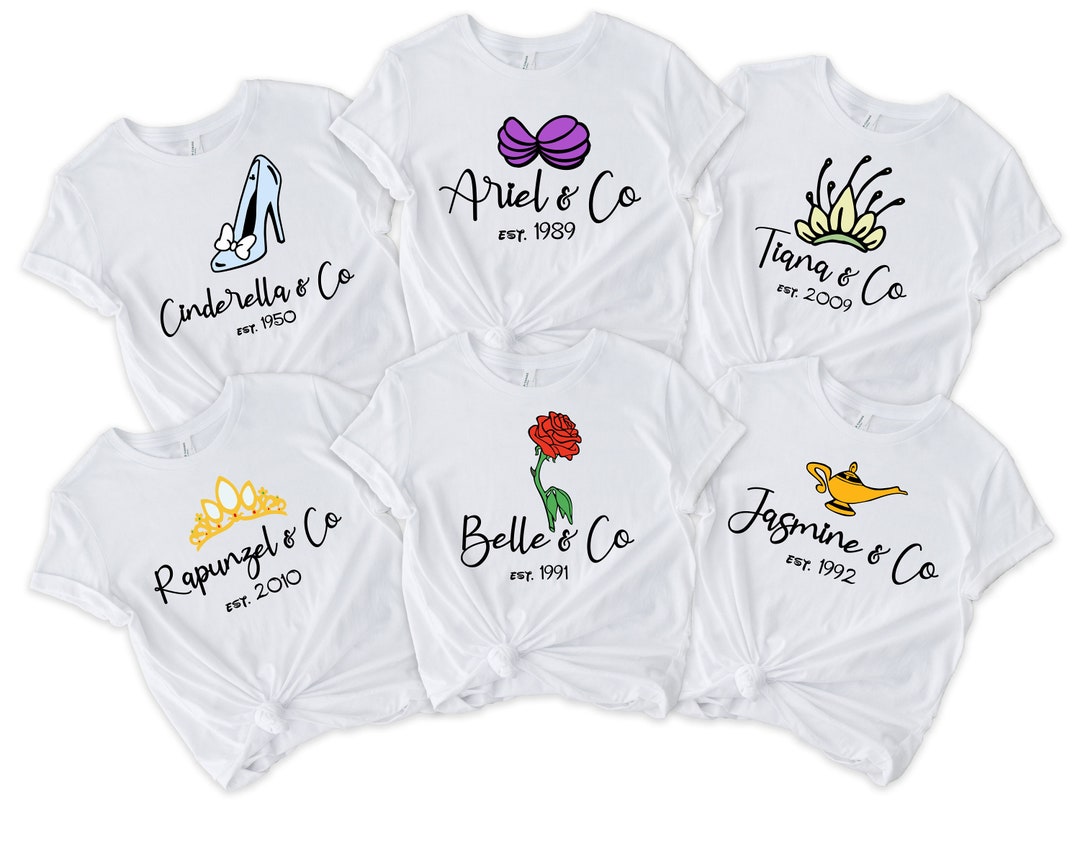 Princess Bundle SVG PNG, Princesses and Co Est Design, Girls Trip Shirt ...