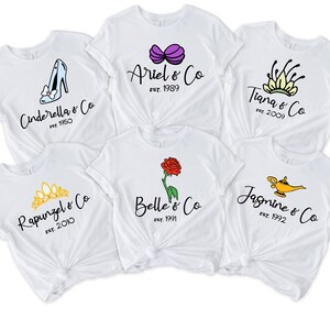 Princess Bundle SVG PNG, Princesses and Co Est Design, Girls Trip Shirt ...