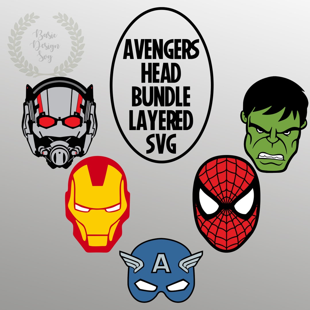 Avengers Heroes Svg, Png, Layered by Color Svg, Heroes Shirt Svg, All ...