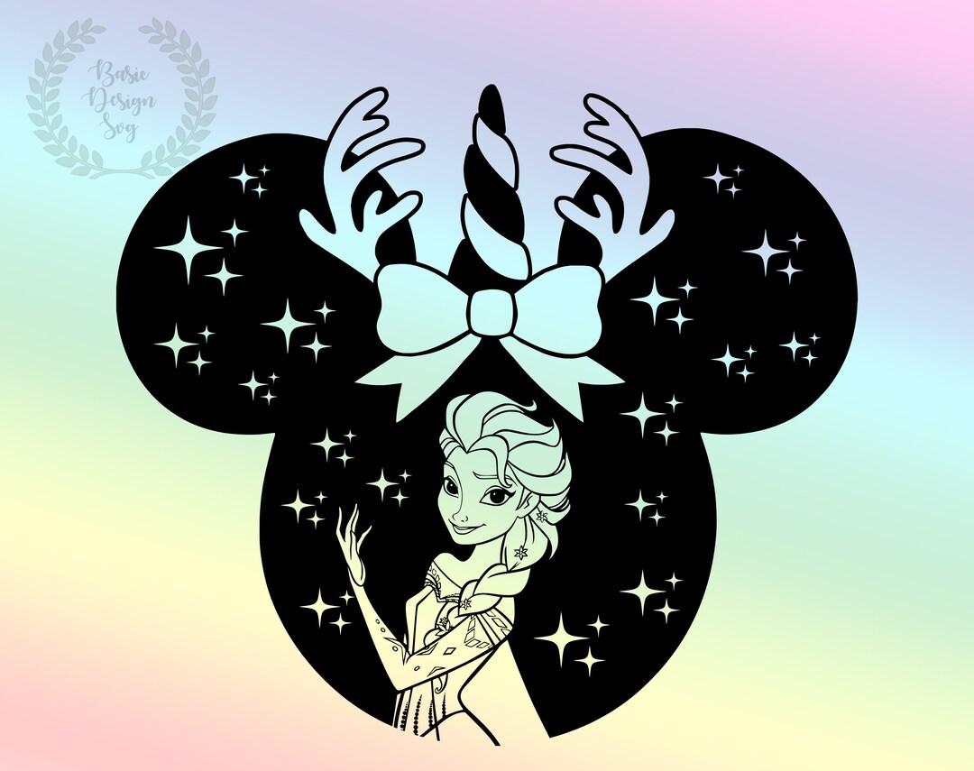 Christmas Princess Elsa Svg Png, Christmas Mousehead Shirt Svg Png ...