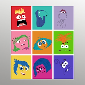 Inside Out 2 Svg Characters and Faces Bundle SVG PNG, It's Okay to Feel ...