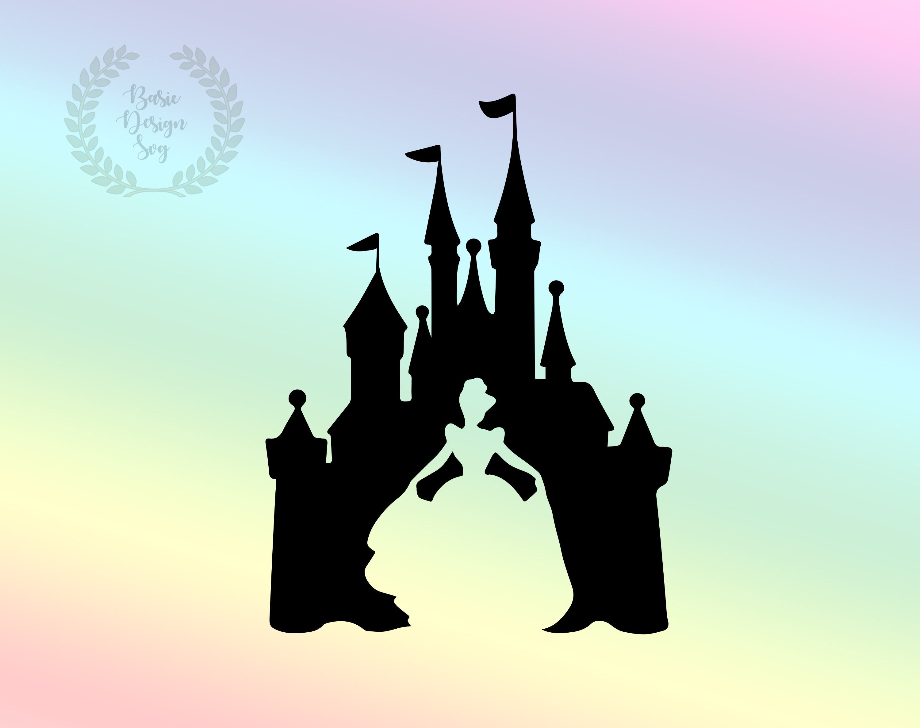Castillo de Cenicienta silueta SVG PNG vacaciones familiares - Etsy México
