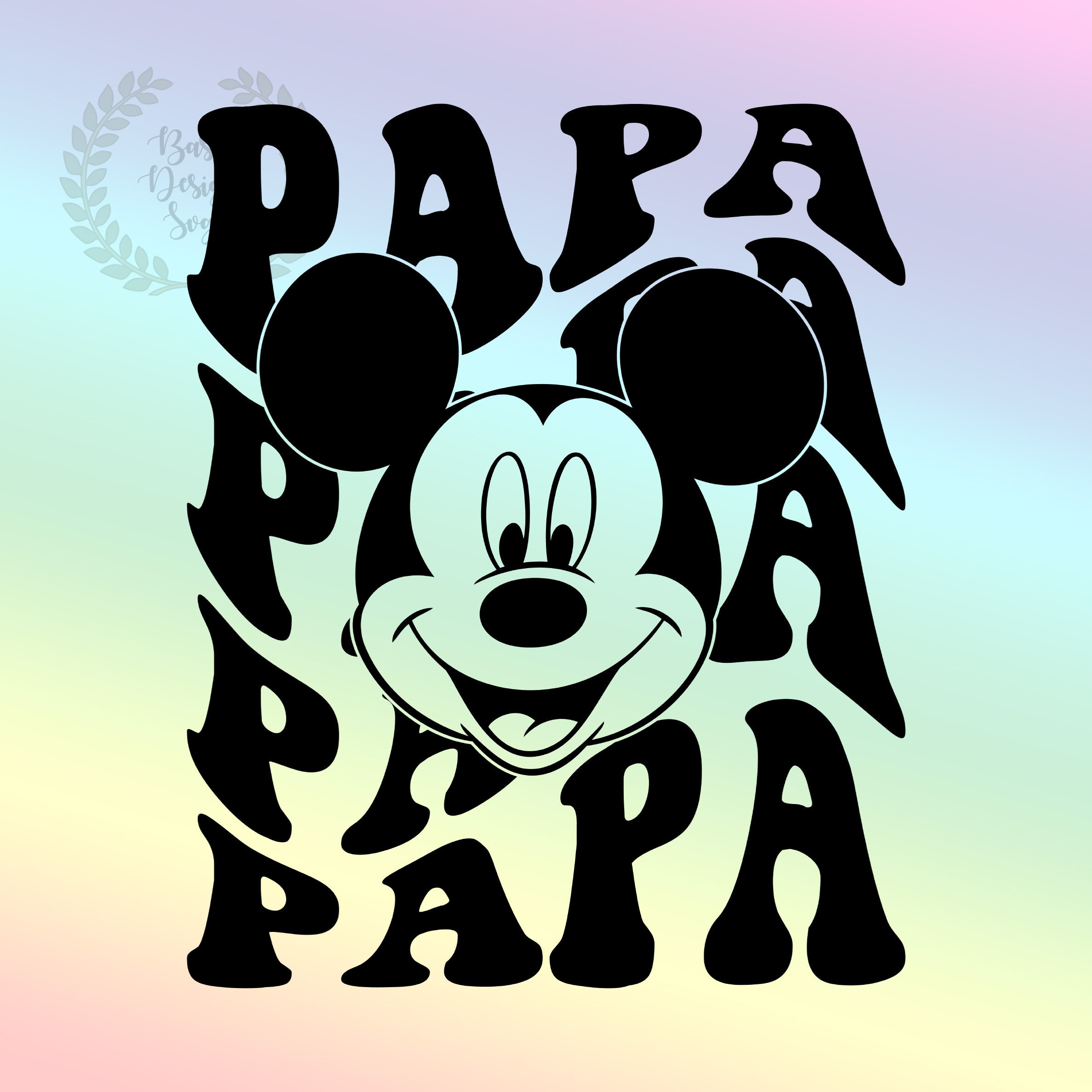 Retro Papa Svg, Dad Mouse Svg, Mickeyy Papa Svg, Retro Daddy Svg, Vinyl ...