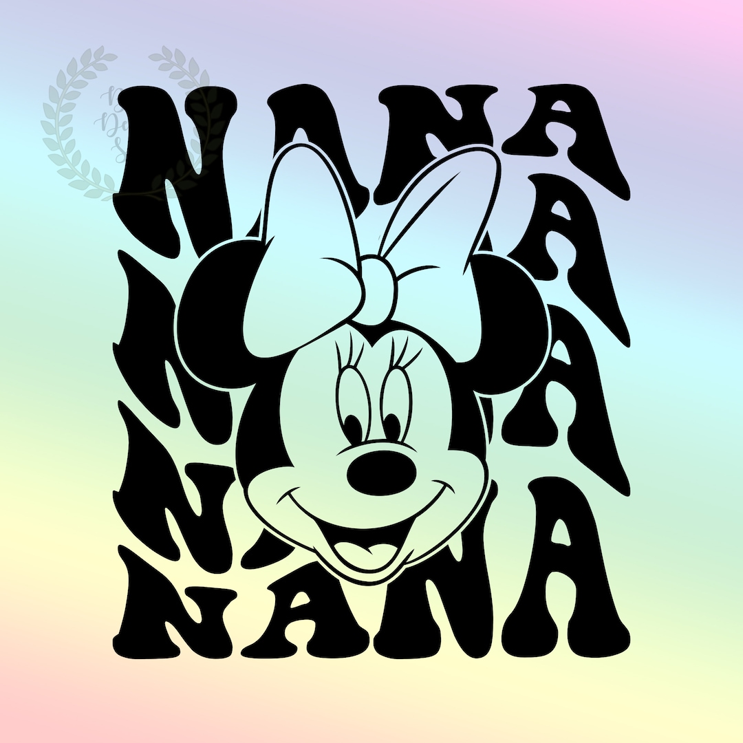 Retro Nana Svg Png Cricut, Wavy Nana Svg, Retro Minnie Mama Mini Svg ...