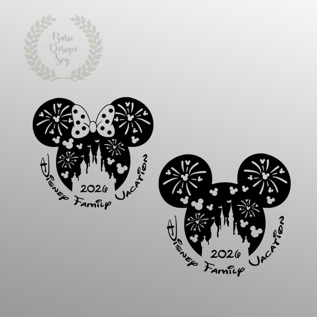 2026 Family Disney Trip SVG, Minnie Mickey Vacation Shirts (digital ...