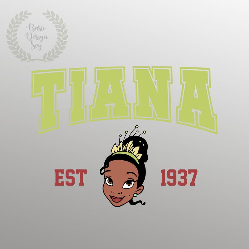 Tianaa Est 1937 Svg, Png, Svg for Cricut, Princess Design Shirt Svg ...