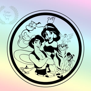 Aladdin Character Svg Png, Princess Yasmine Svg Png, Aladdin Family ...