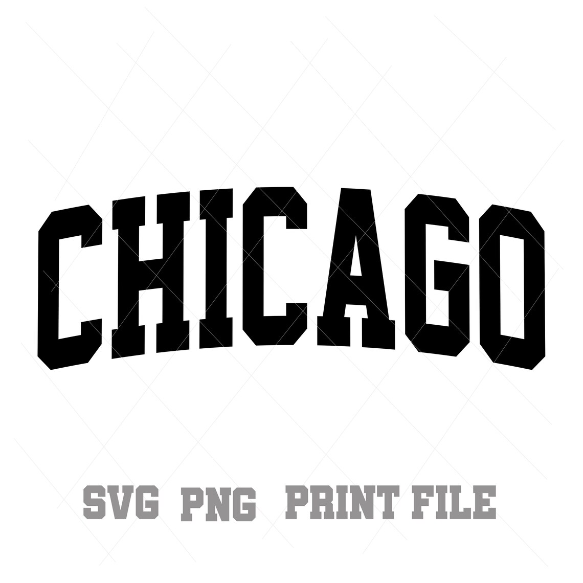 Chicago SVG PNG Commercial Use Text Clip Art Print File - Etsy