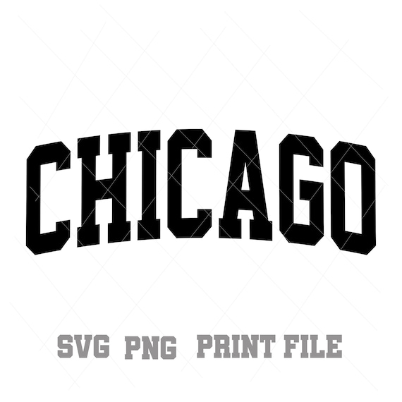 Chicago SVG PNG Commercial Use Text Clip Art Print File - Etsy