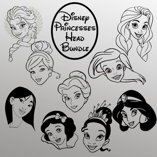 Princess Face Svg - Etsy