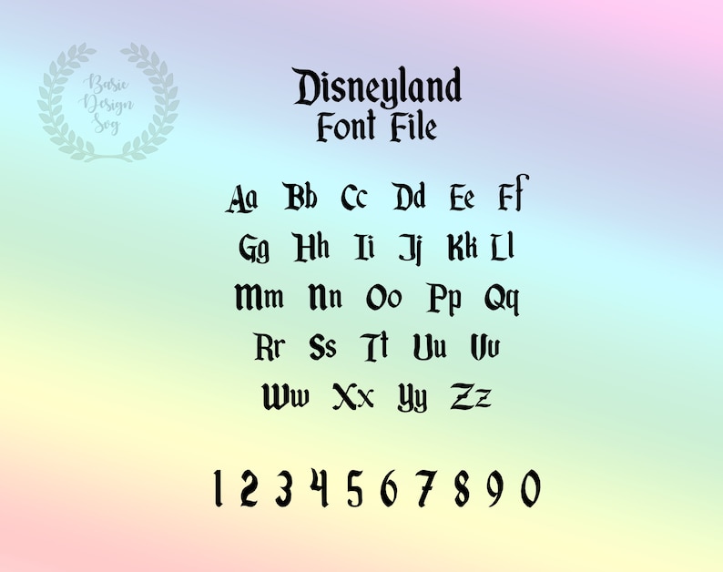 Disneyland Alphabet Font, Svg, Mickey Minnie Alphabet Font File ...