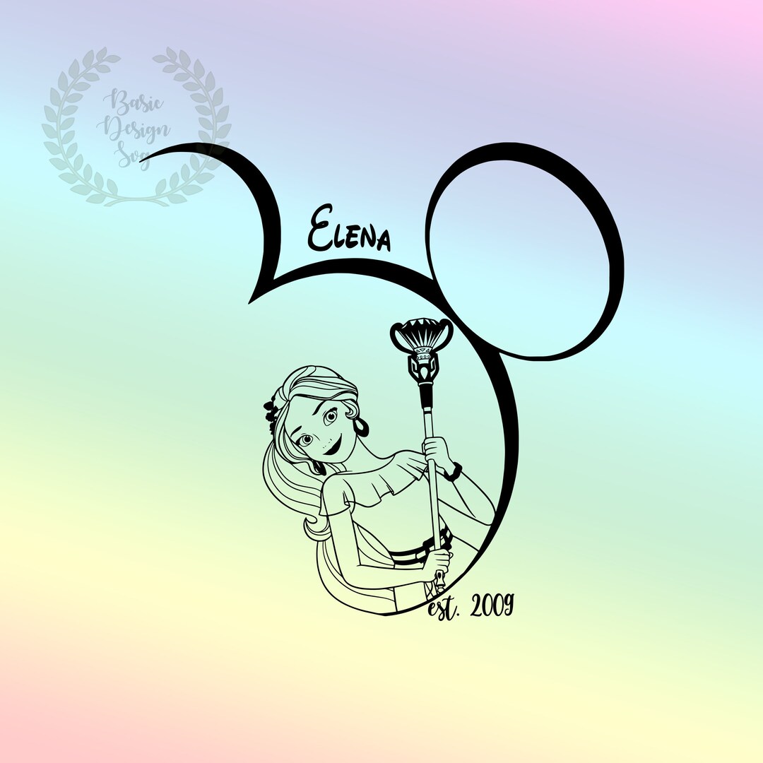 Princess Elena Outline Svg, Elena Cricut Svg, Elena Cricut Svg ...