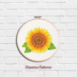 Sunflower Cross Stitch Pattern, Flower Cross Stitch Pattern, Plant ...