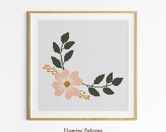 Corner Floral Cross Stitch Pattern PDF - Etsy