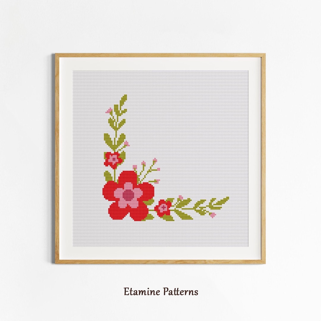 Floral Corner Cross Stitch Pattern PDF - Etsy