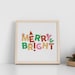 Merry and Bright Cross Stitch Pattern Pdf, Modern Cross Stitch Pattern ...