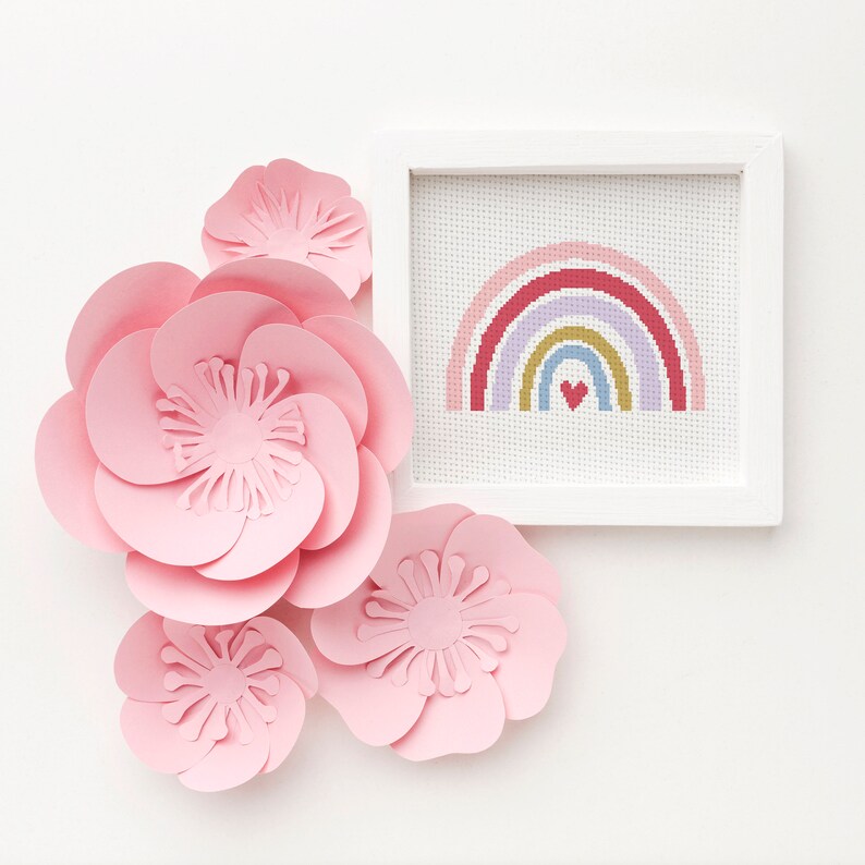 Rainbow Set Cross Stitch Pattern Pdf, Modern Cross Stitch Pattern Chart ...