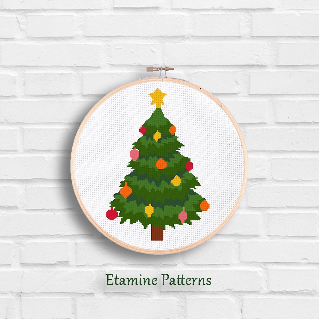 Christmas Tree Cross Stitch Pattern Pdf, Noel Tree Cross Stitch Pattern ...